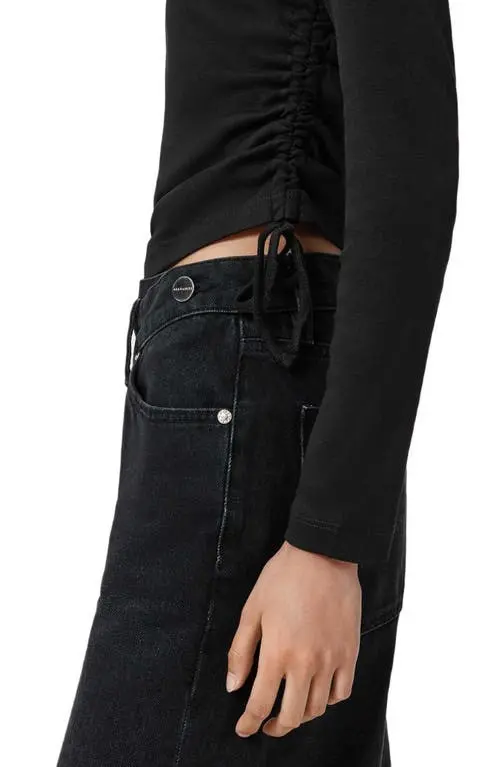 ALLSAINTS Ruched Cotton Top