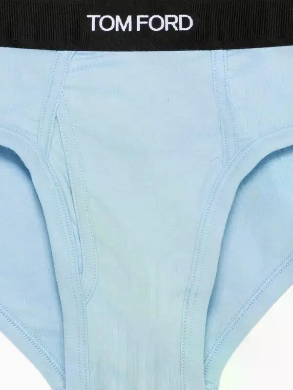 TOM FORD Logo-waistband Briefs - Blue