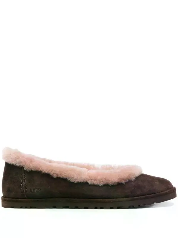 UGG Suede Ballerina Shoes - Brown