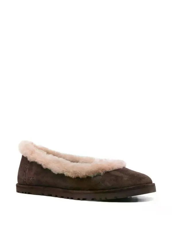 UGG Suede Ballerina Shoes - Brown