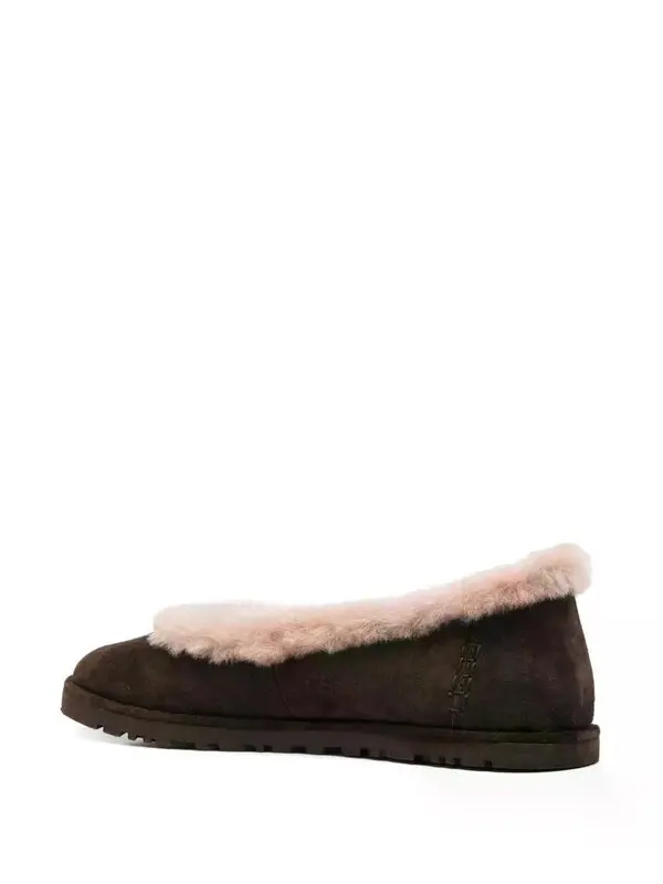 UGG Suede Ballerina Shoes - Brown