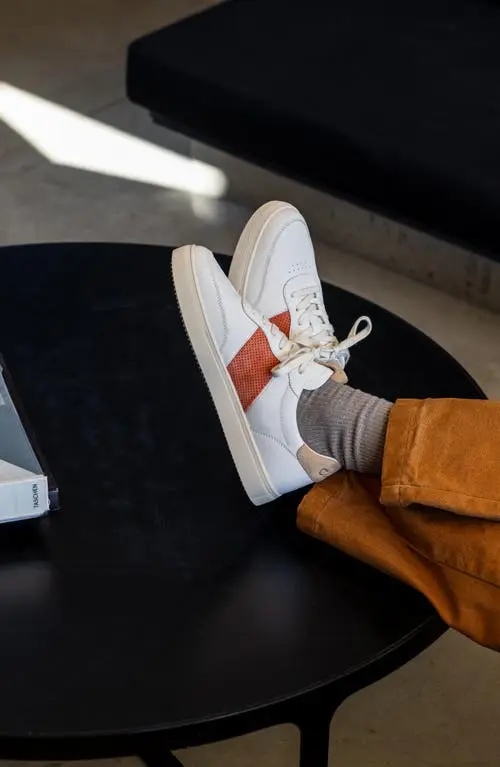 Clae Davis Perforated Leather Sneakers
