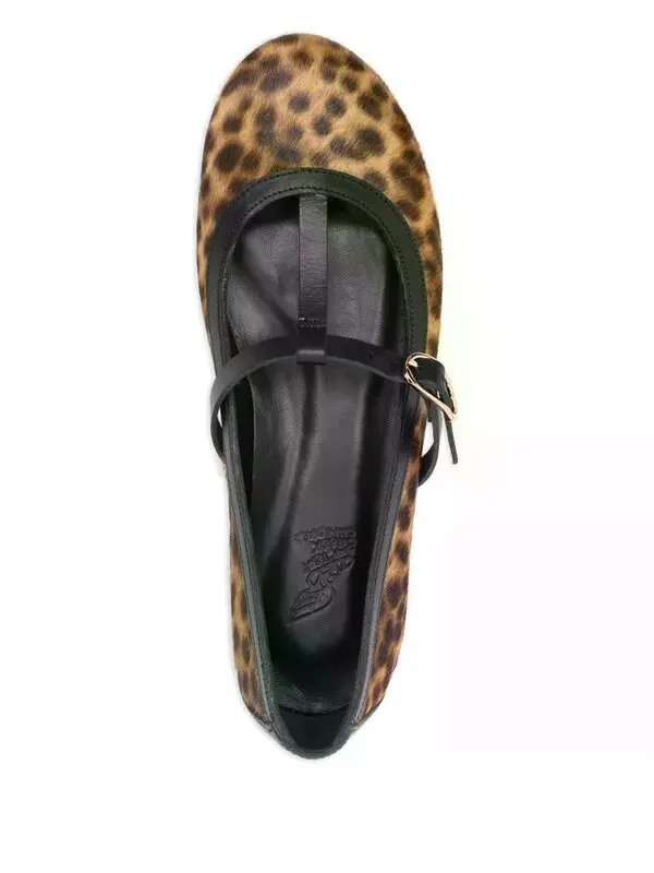 ANCIENT GREEK SANDALS Aerati Leopard-print Ballerina Flats