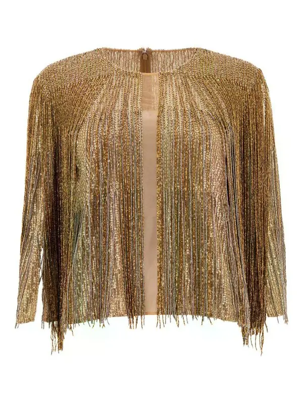 Elie Saab Fringed Crew-neck Blouse