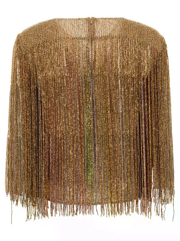 Elie Saab Fringed Crew-neck Blouse