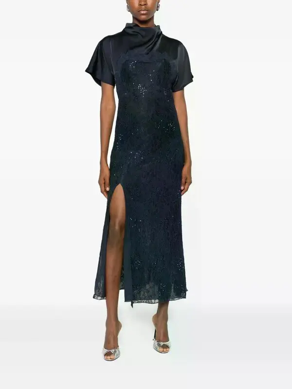 Pinko Floral-lace Sequin Dress