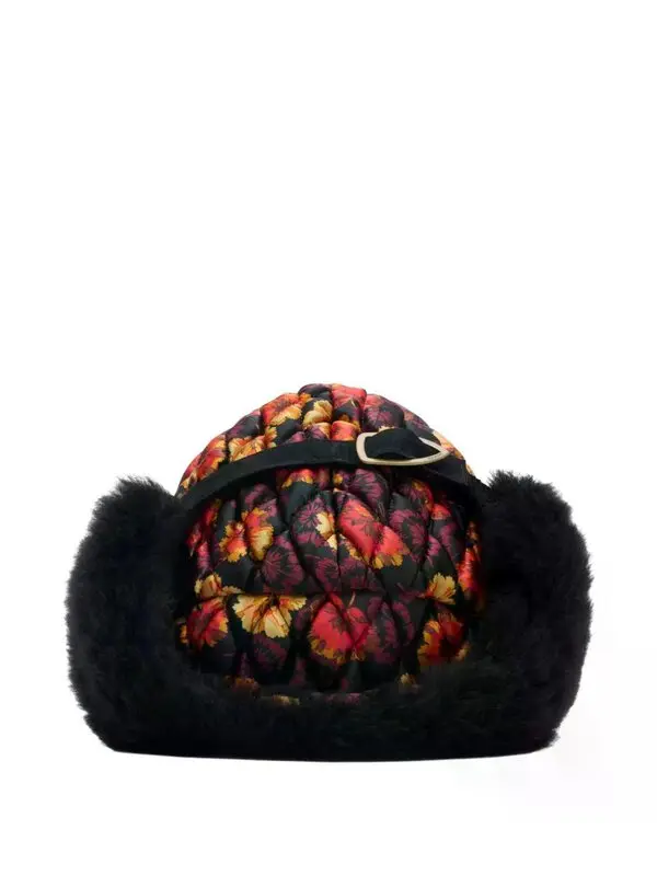 Burberry Floral Print Quilted Cap