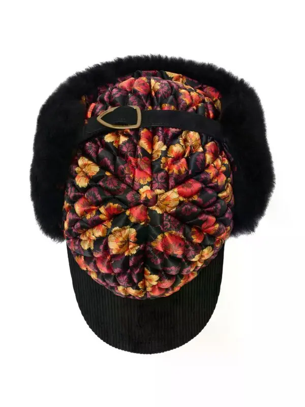 Burberry Floral Print Quilted Cap