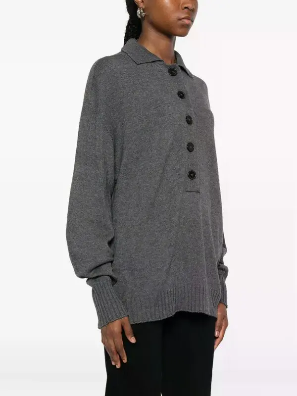 TWINSET Buttoned Polo-collar Sweater