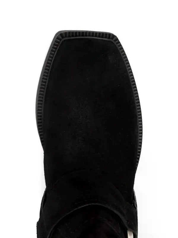 VIC MATIE Strap-detail Biker Boots - Black