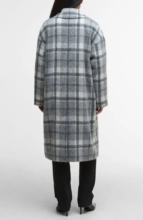 Barbour Fenella Tartan Double-breasted Long Coat