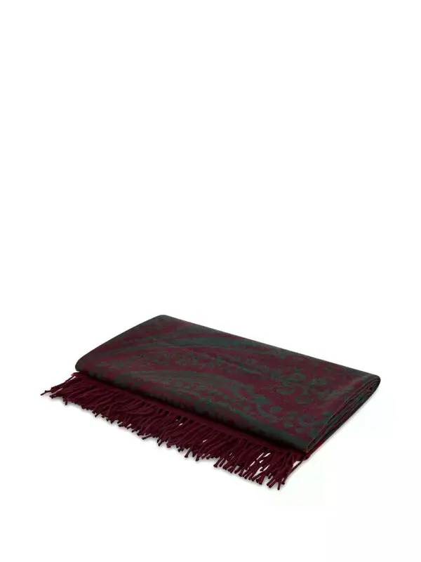 Etro Jacquard Paisley Blanket - Red