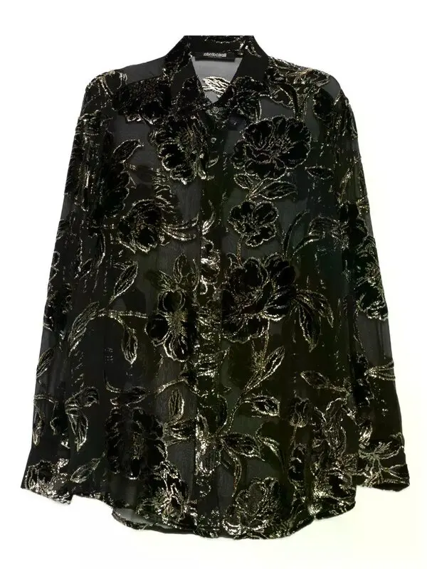 Roberto Cavalli Floral-textured Blouse