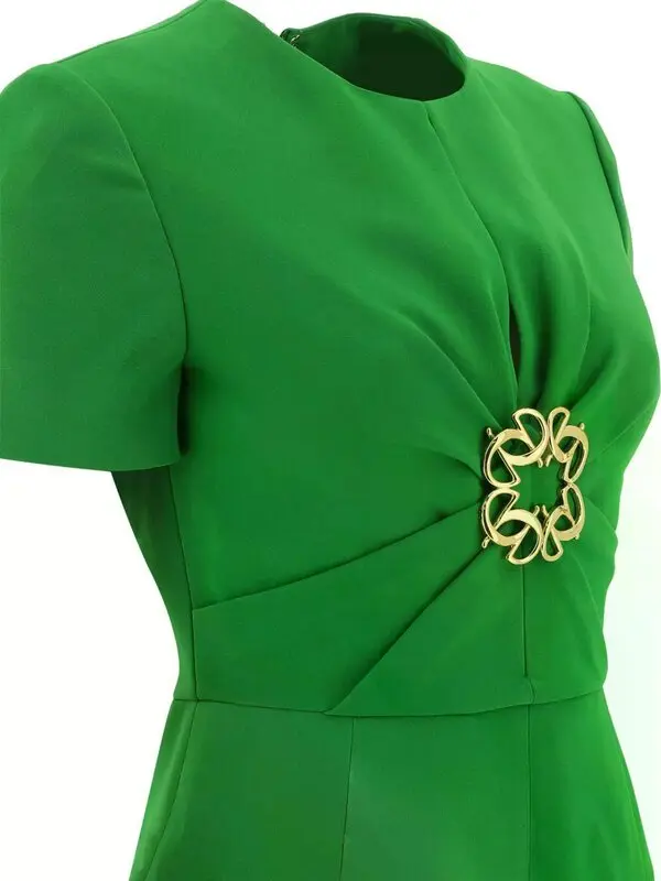 Elie Saab Jewel-Embellished Short-Sleeve Dress In Green - 72% Off |  Editorialist