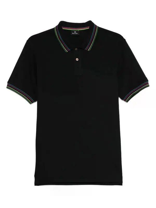 Paul Smith Striped Collar Polo Shirt