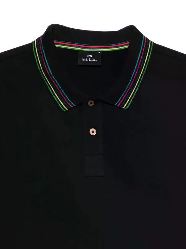 Paul Smith Striped Collar Polo Shirt