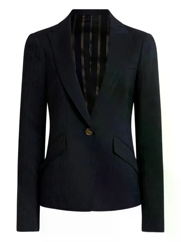 Etro Single-breasted Jacquard Blazer