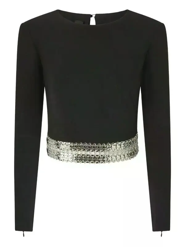 Pinko Long-sleeve Top With Metal Embellishments