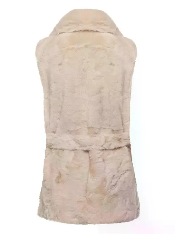 V°73 Tie-fastening Sleeveless Coat