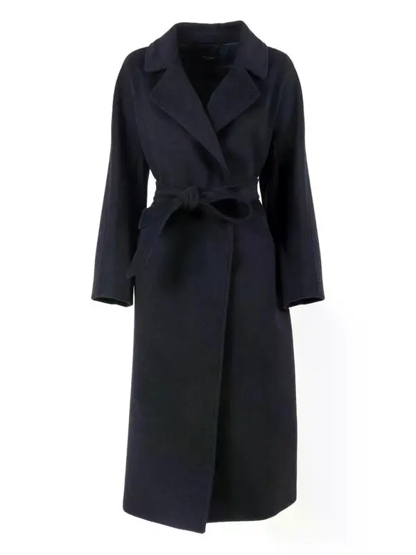Max Mara Tempera Belted Coat - Blue