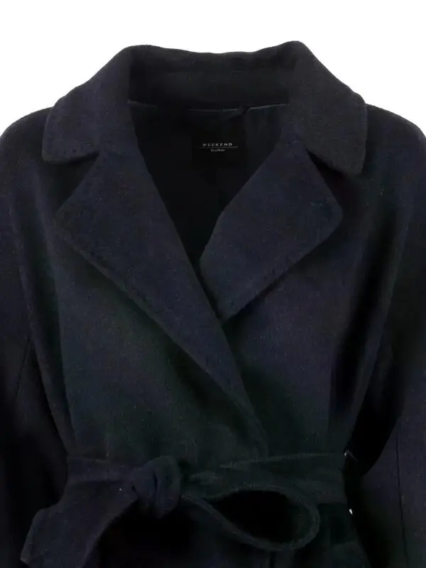 Max Mara Tempera Belted Coat - Blue