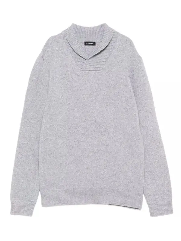CENERE GB Shawl-collar Jumper - Grey