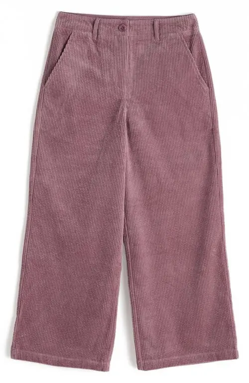 SEASALT CORNWALL Asphodel Crop Wide-leg Corduroy Pants - Elderberry