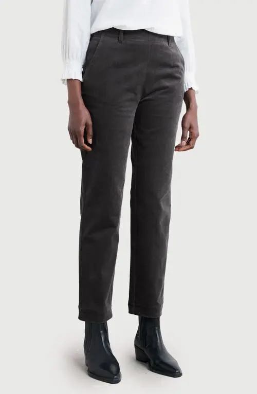SEASALT CORNWALL Crackington Sailor Button Crop Pull-on Pants - Coal