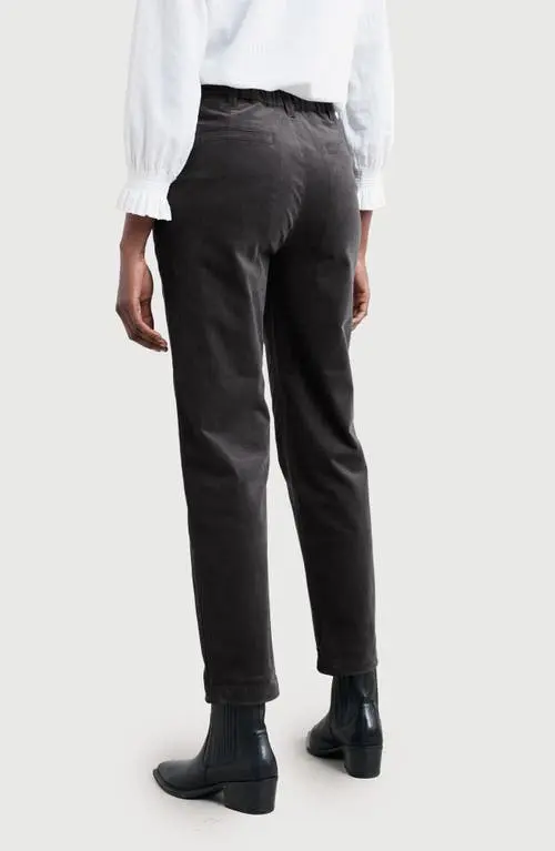 SEASALT CORNWALL Crackington Sailor Button Crop Pull-on Pants - Coal