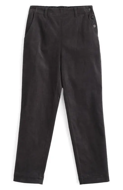 SEASALT CORNWALL Crackington Sailor Button Crop Pull-on Pants - Coal