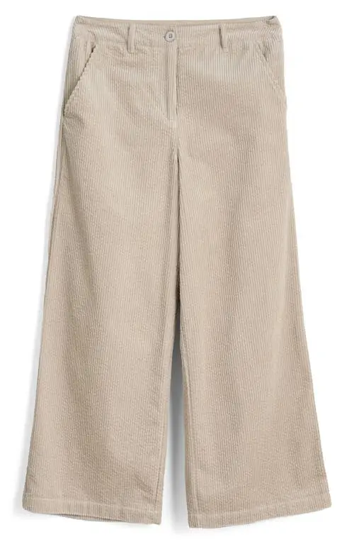 SEASALT CORNWALL Asphodel Crop Wide Leg Corduroy Pants - Birch