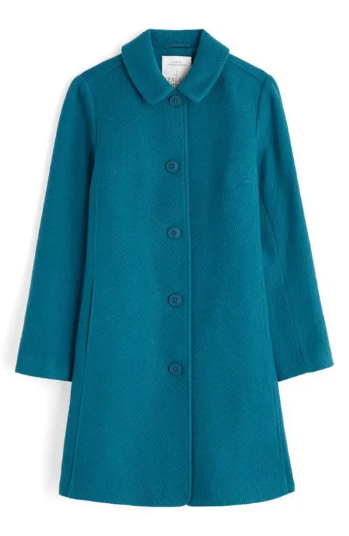 SEASALT CORNWALL Wood Cabin Longline Coat - Teal