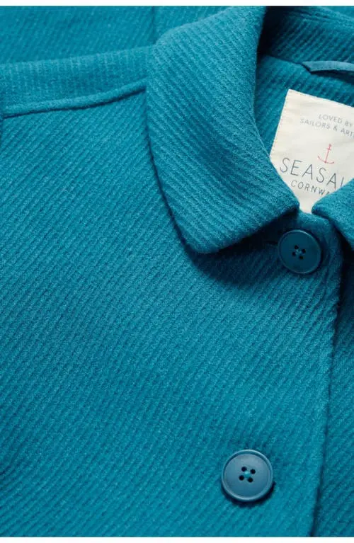 SEASALT CORNWALL Wood Cabin Longline Coat - Teal