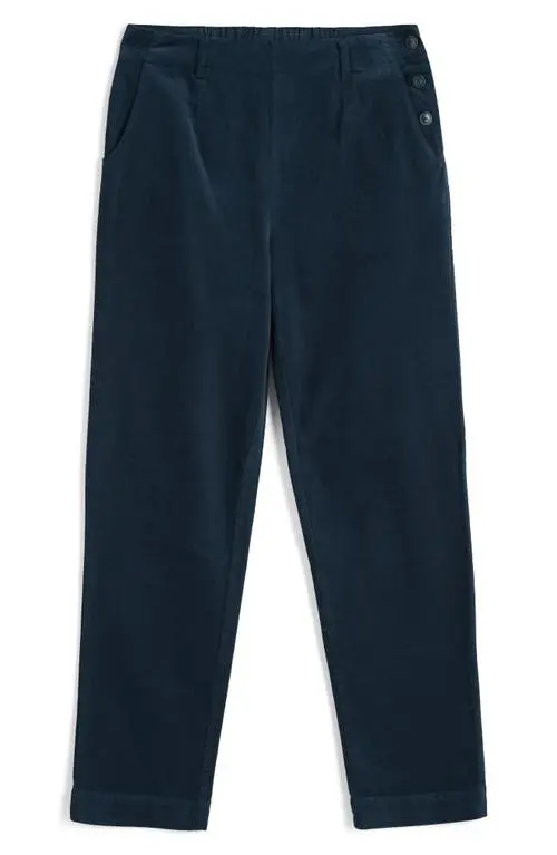 SEASALT CORNWALL Sailor Button Crop Pull-on Pants - Maritime