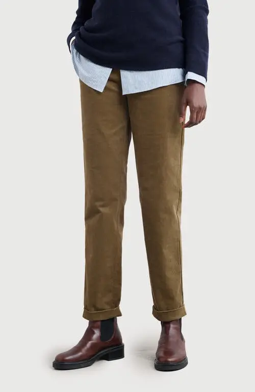 SEASALT CORNWALL Crackington Sailor Button Crop Pull-on Pants - Laurel
