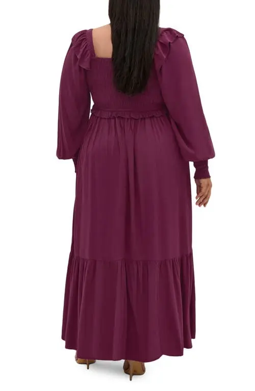 City Chic Saddie Long Sleeve Maxi Dress