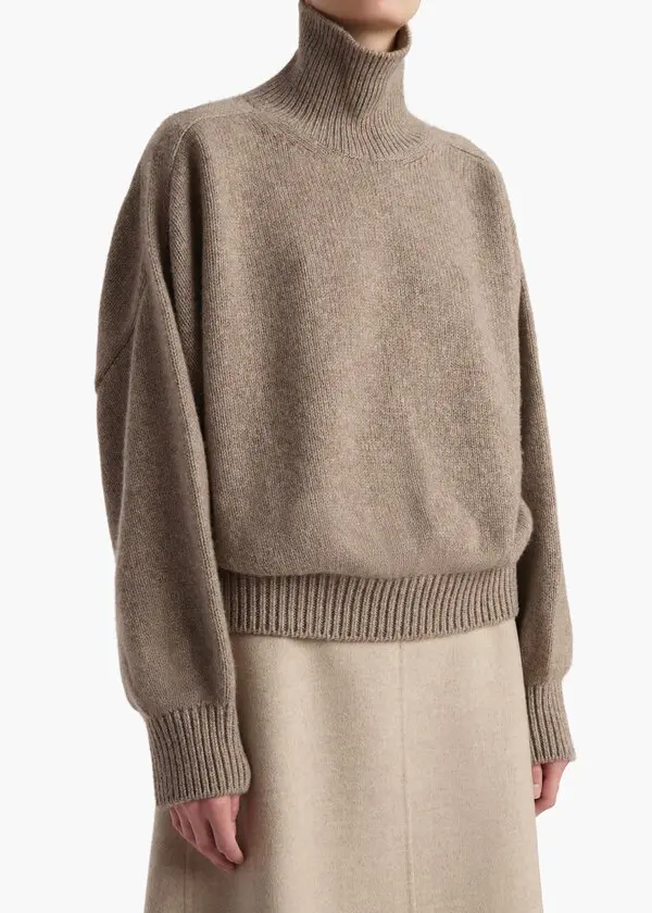 Khaite Willem Cashmere Pullover - Sepia