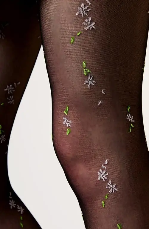 STEMS Embroidered Floral Tights