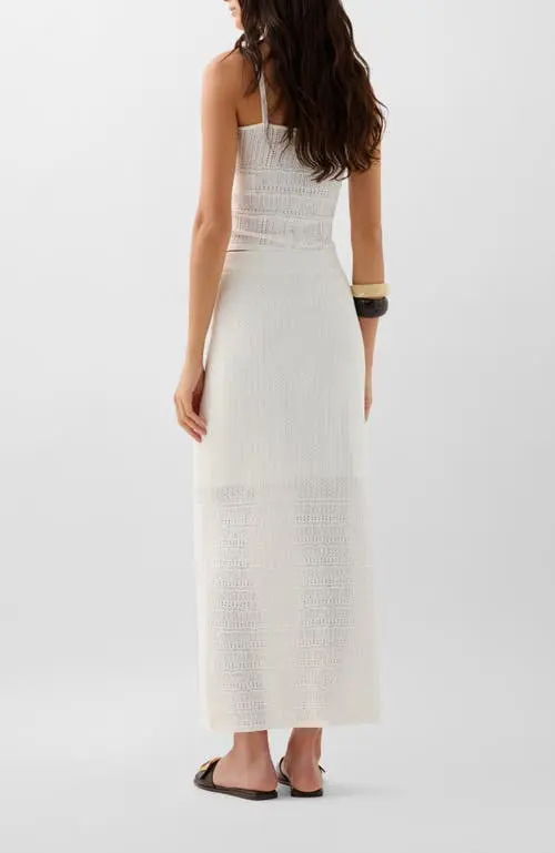SCALPERS Pointelle Knit Midi Skirt