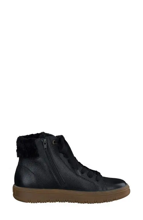 Paul Green Cambria High-top Sneaker - Black Leather