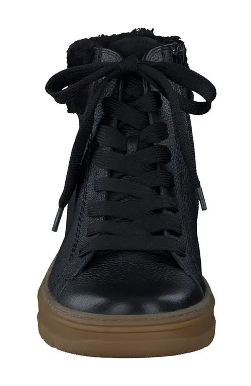 Paul Green Cambria High-top Sneaker - Black Leather