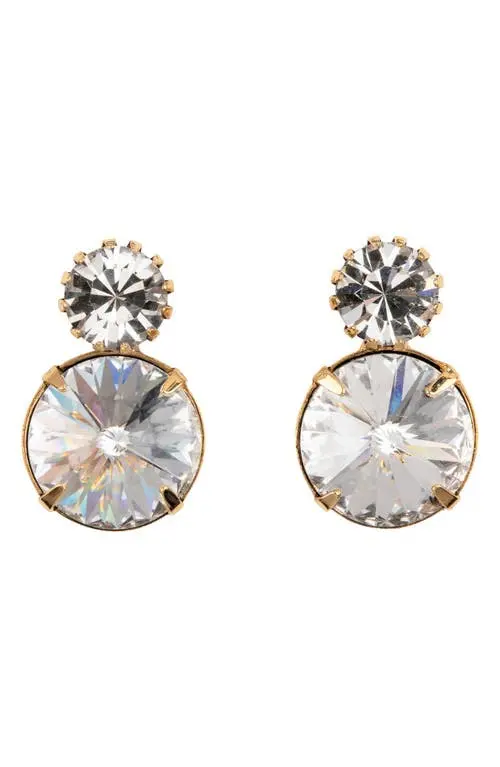 JENNIFER BEHR Myrla Drop Earrings - Crystal Antique Gold