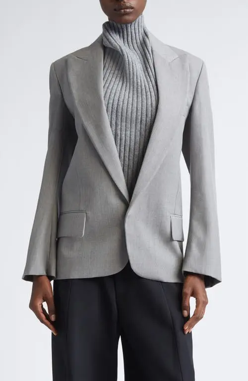 Victoria Beckham Sculptural Sleeve Virgin Wool Jacket