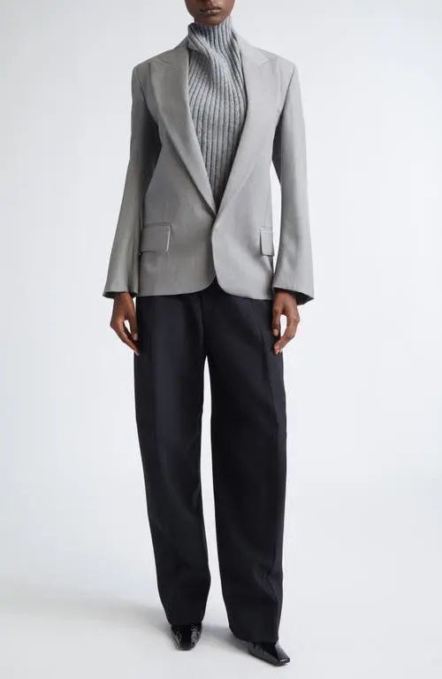 Victoria Beckham Sculptural Sleeve Virgin Wool Jacket