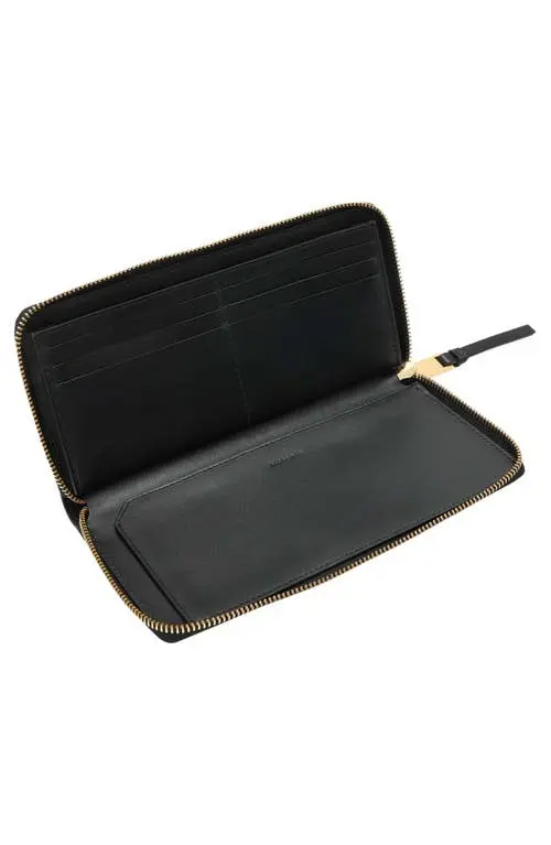 ALLSAINTS Leather Travel Wallet - Black