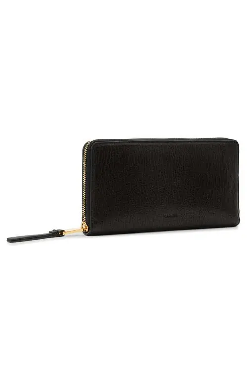 ALLSAINTS Leather Travel Wallet - Black