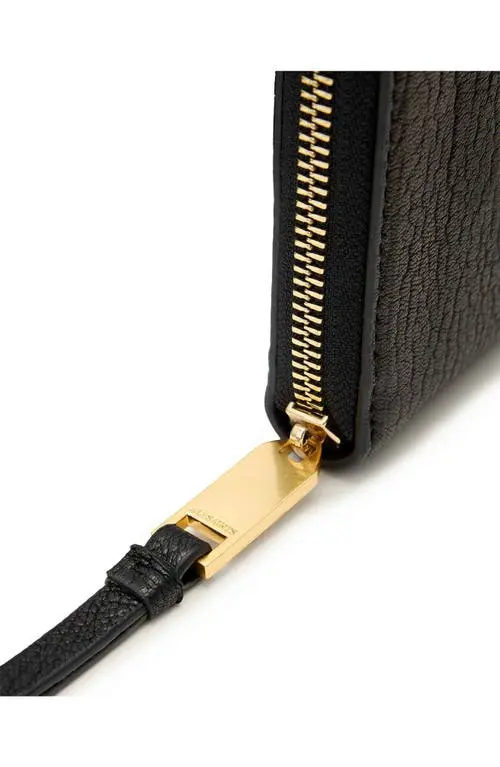 ALLSAINTS Leather Travel Wallet - Black
