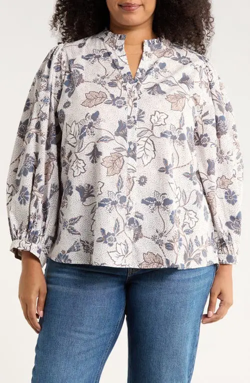 SUGARLIPS Bryony Floral Print Button-up Shirt
