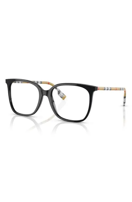 Burberry 54mm Square Full Rim Optical Glasses - Black/demo Lens