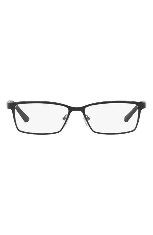 Burberry 56mm Rectangular Eyeglasses - Matte Black/demo Lens